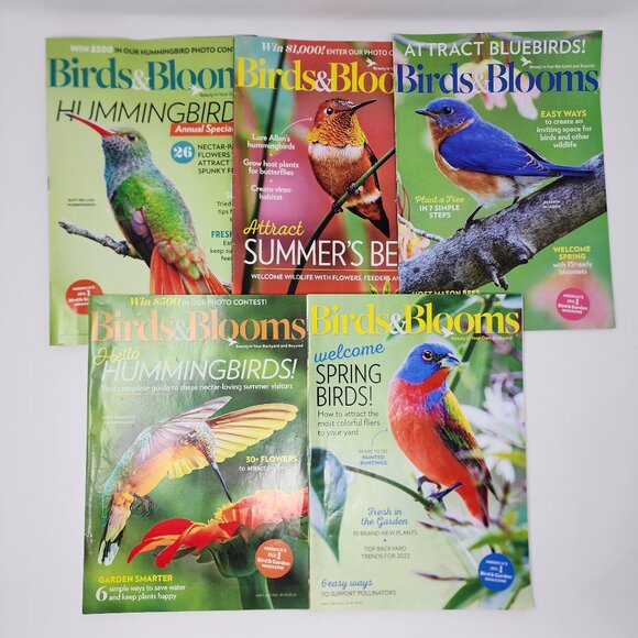 Accents | Lot Of 5 Birds And Blooms Magazine Year 2202022 Hummingbirds ...